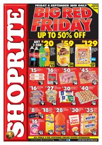 Shoprite Eastern Cape : Big Red Friday (06 Sep 2019 ONLY) — www.guzzle ...