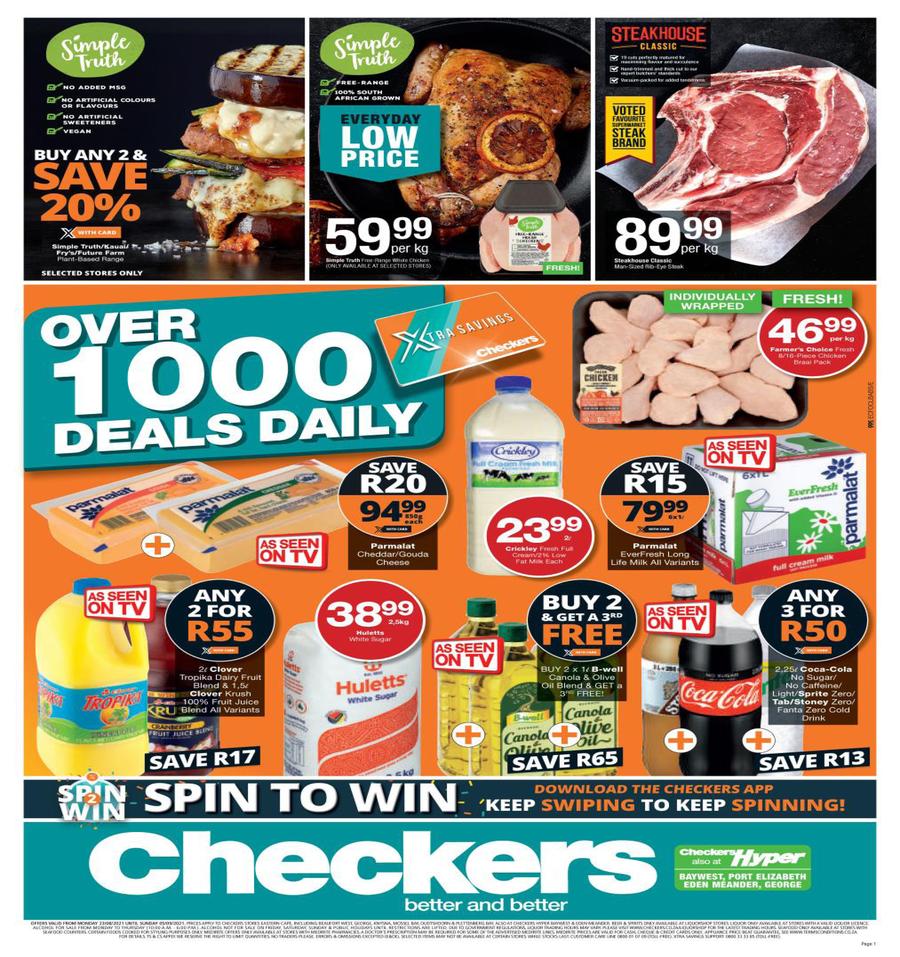 Checkers Eastern Cape : Over 1000 Deals (23 August - 05 September 2021 ...