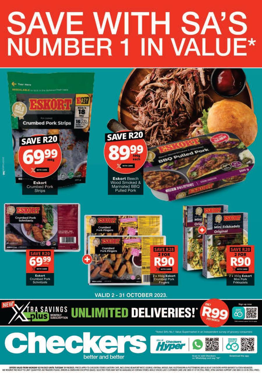 Checkers Eastern Cape : Eskort Promotion (2 October - 31 October 2023 ...