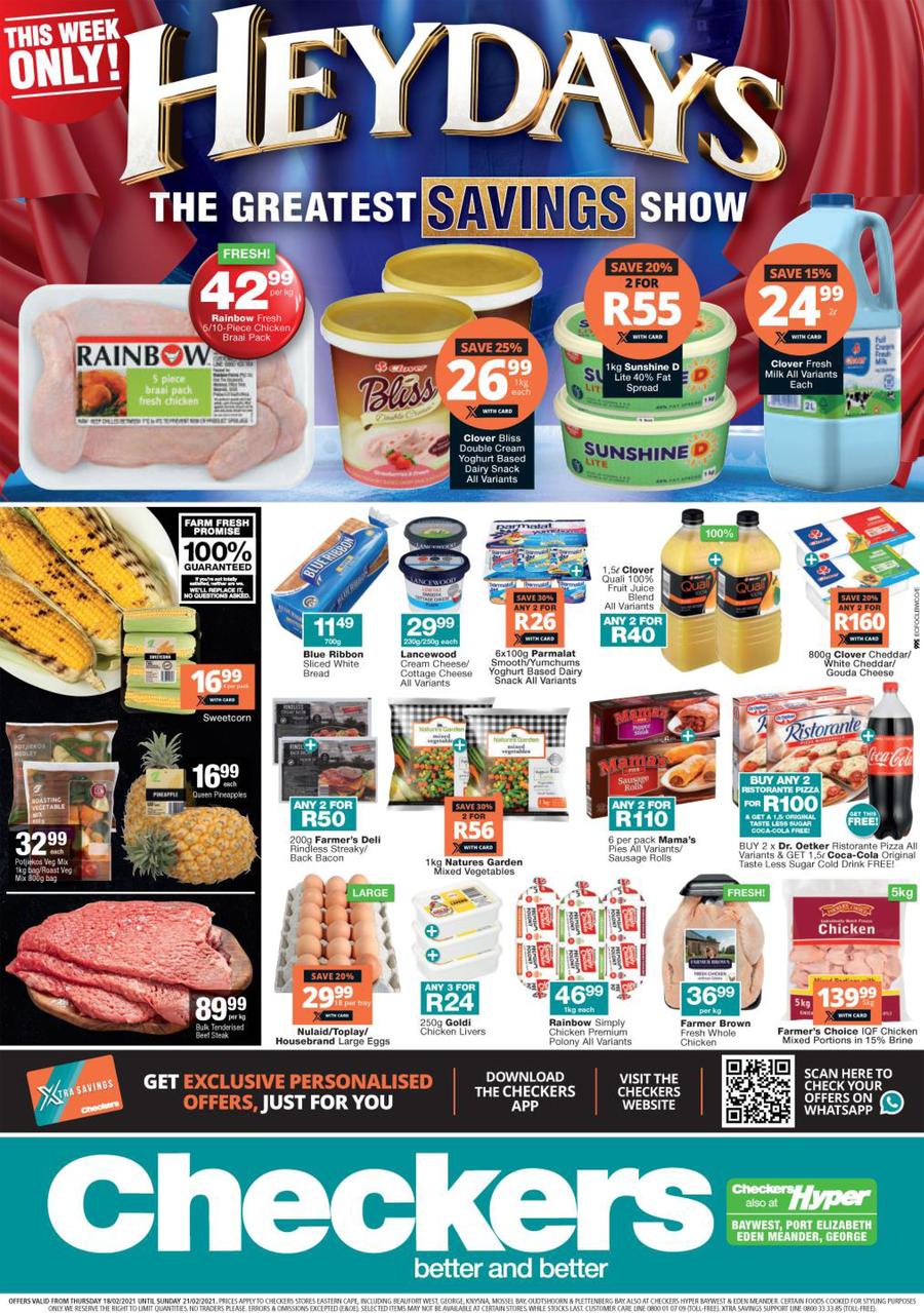 Checkers Eastern Cape : Heydays Promotion! (18 February - 21 February ...