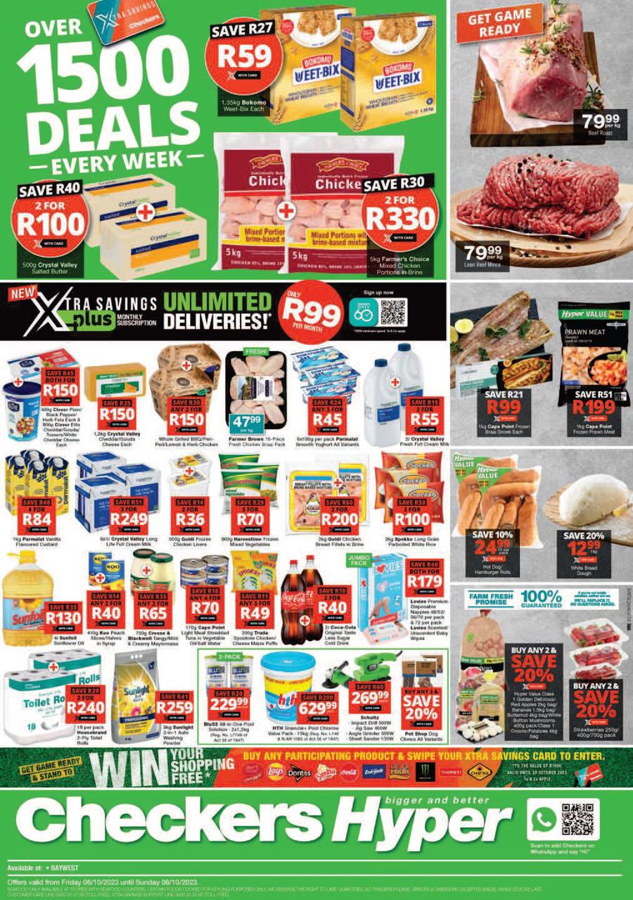 Checkers Hyper Bay West : Xtra Savings (6 October - 8 October 2023) — m ...
