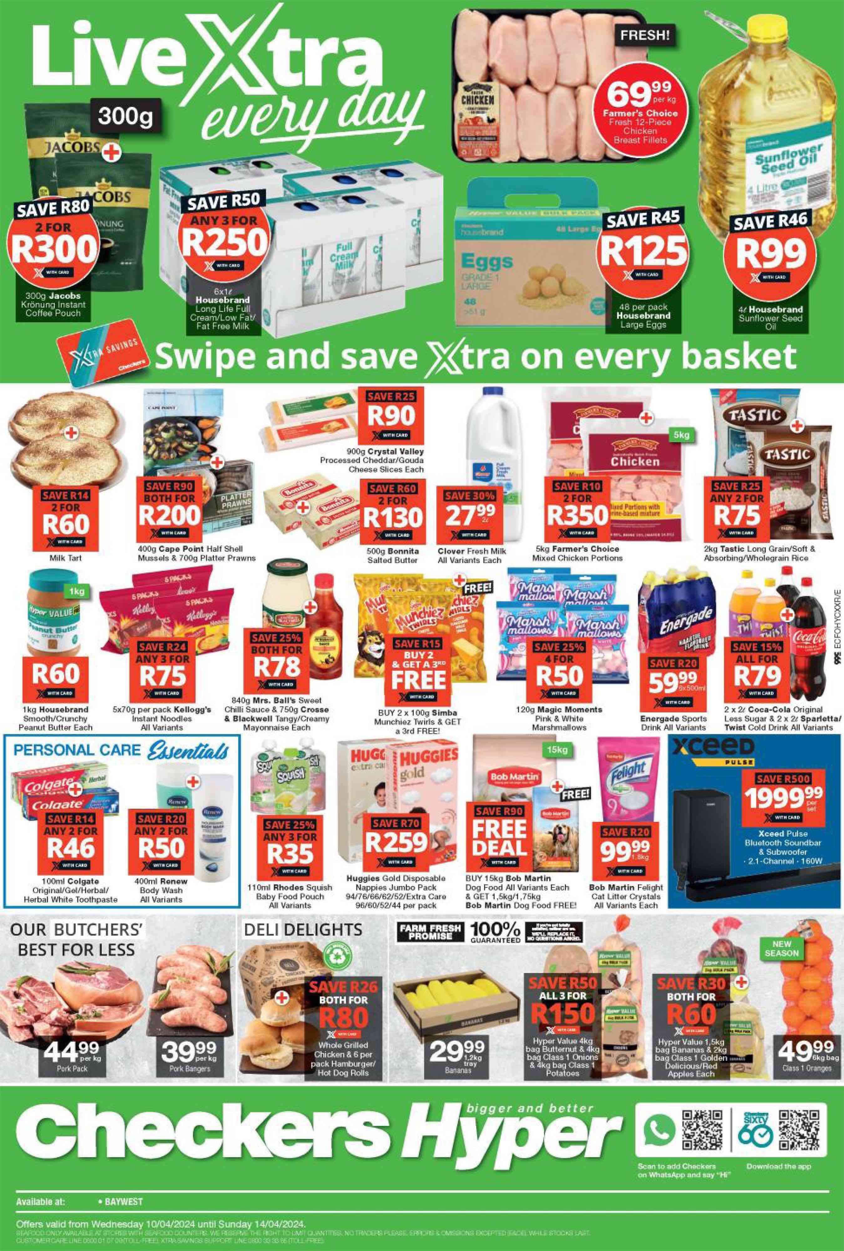 Checkers Hyper Bay West : Live Xtra Every Day (10 April - 14 April 2024 ...