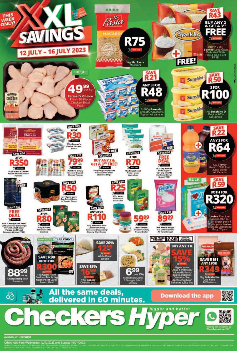 Checkers Hyper Bay West : XXL Savings (12 July - 16 July 2023) — m ...