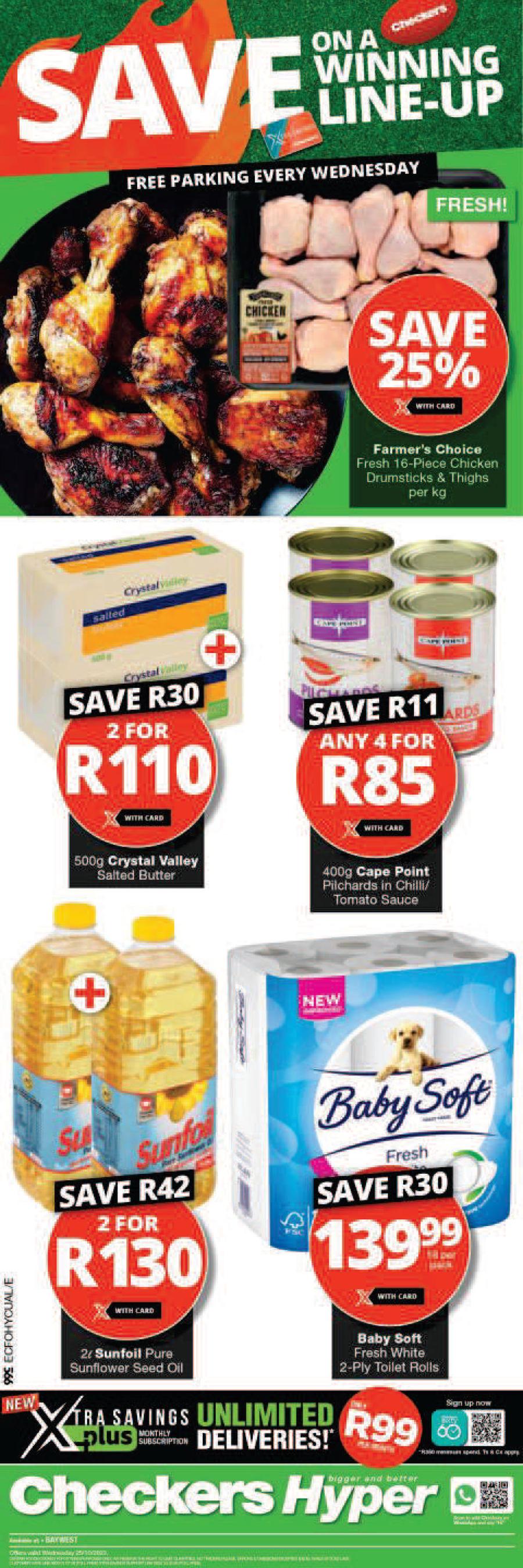 Checkers Hyper Bay West : Xtra Savings (25 October 2023) — m.guzzle.co.za