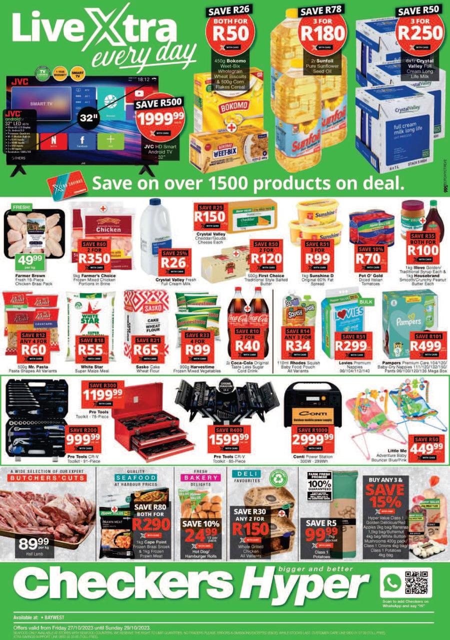 Checkers Hyper Bay West : Xtra Savings (27 October - 29 October 2023 ...
