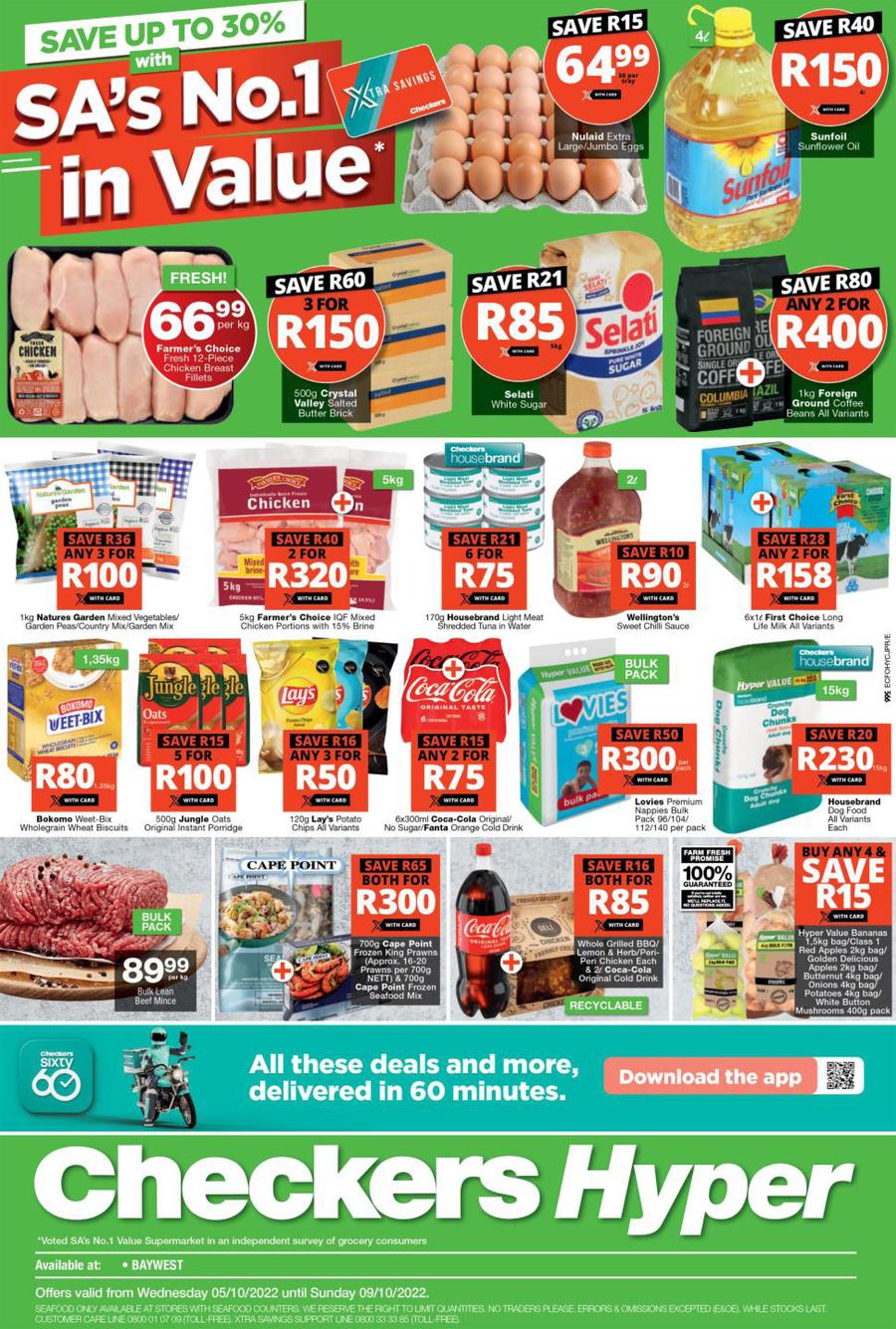 Checkers Hyper Bay West : Xtra Savings (5 October - 9 October 2022) — m ...