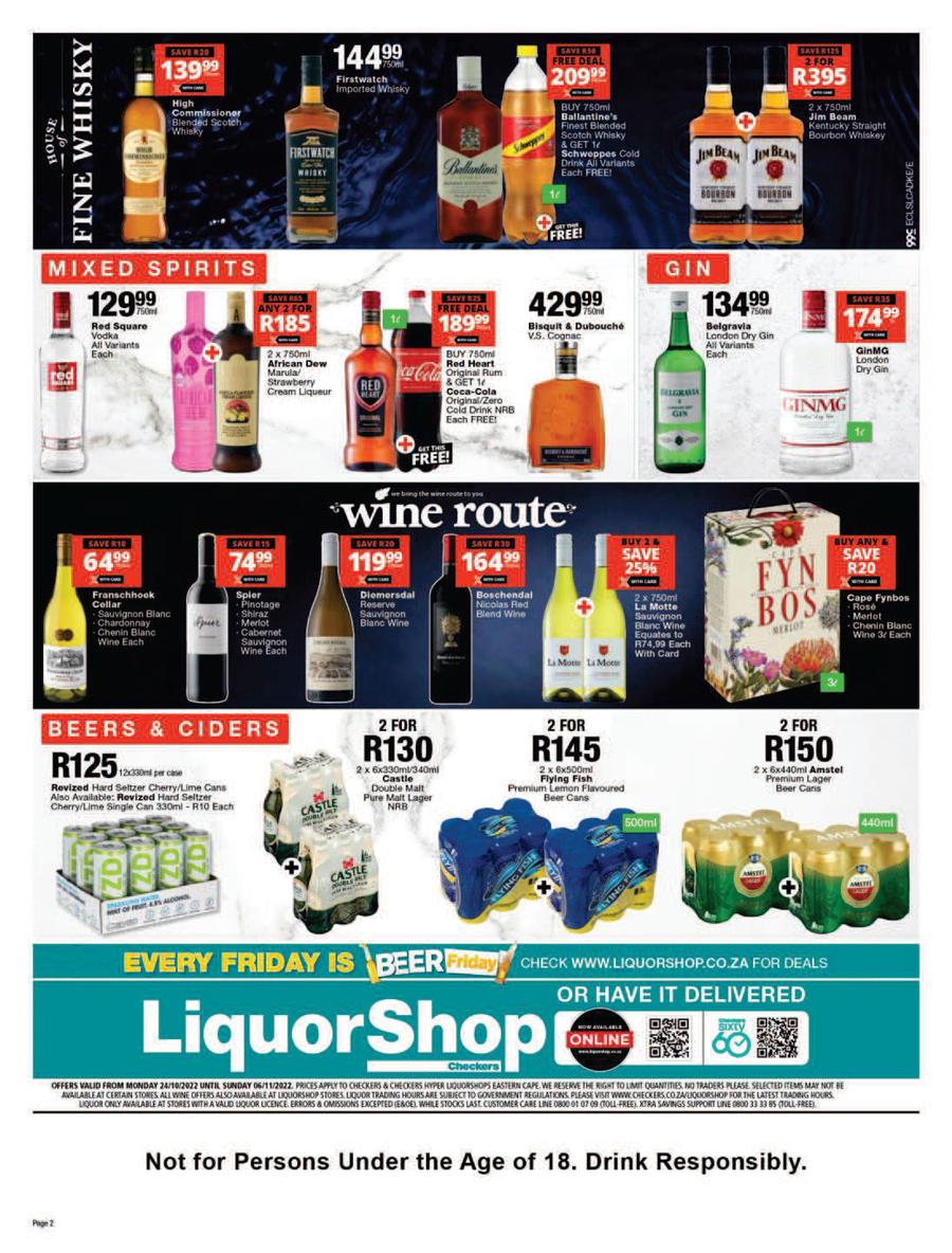 Checkers Liquor Eastern Cape : Xtra Savings (24 October - 6 November ...
