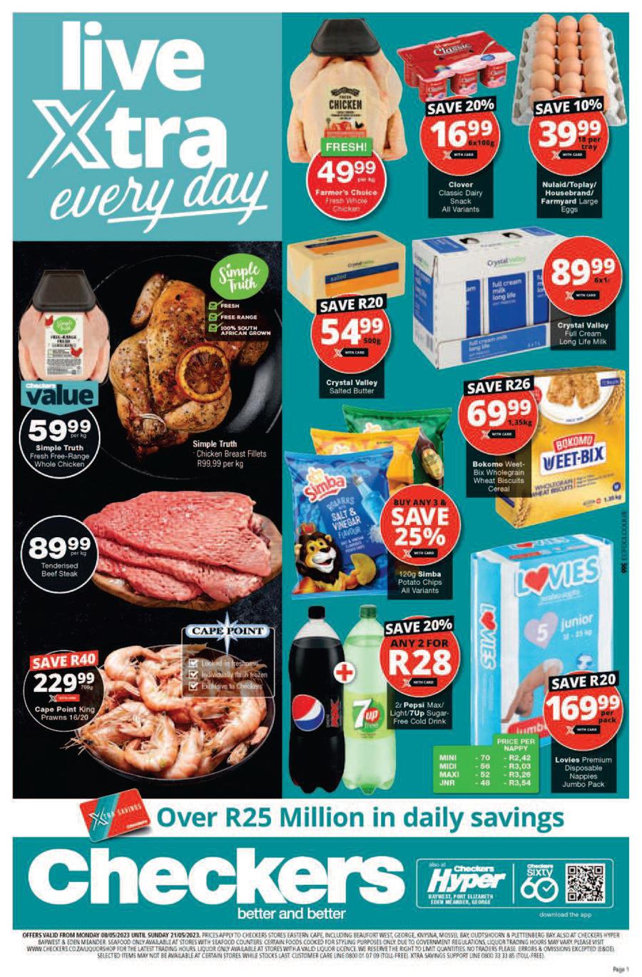 Checkers Eastern Cape : Live Xtra Everyday (8 May - 21 May 2023) — m ...