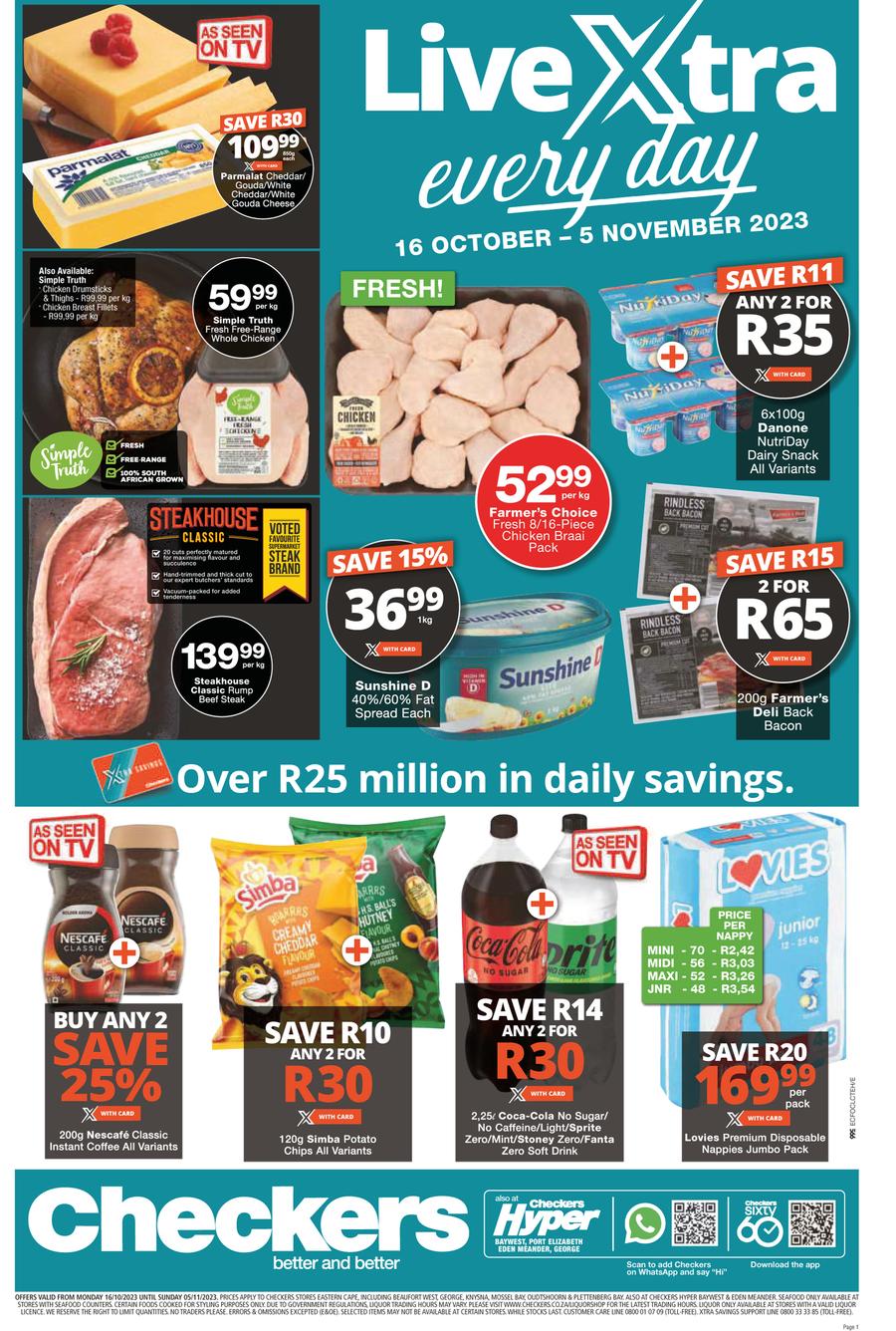 Checkers Eastern Cape : Live Xtra Every Day (16 October - 5 November ...