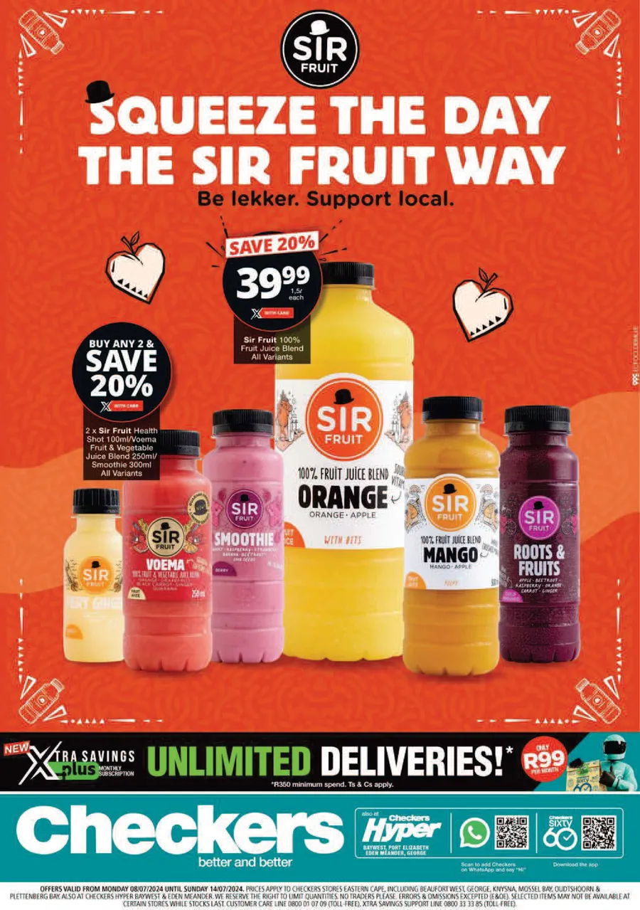Checkers Eastern Cape : Sir Fruit Promotion (8 July - 14 July 2024) — m ...