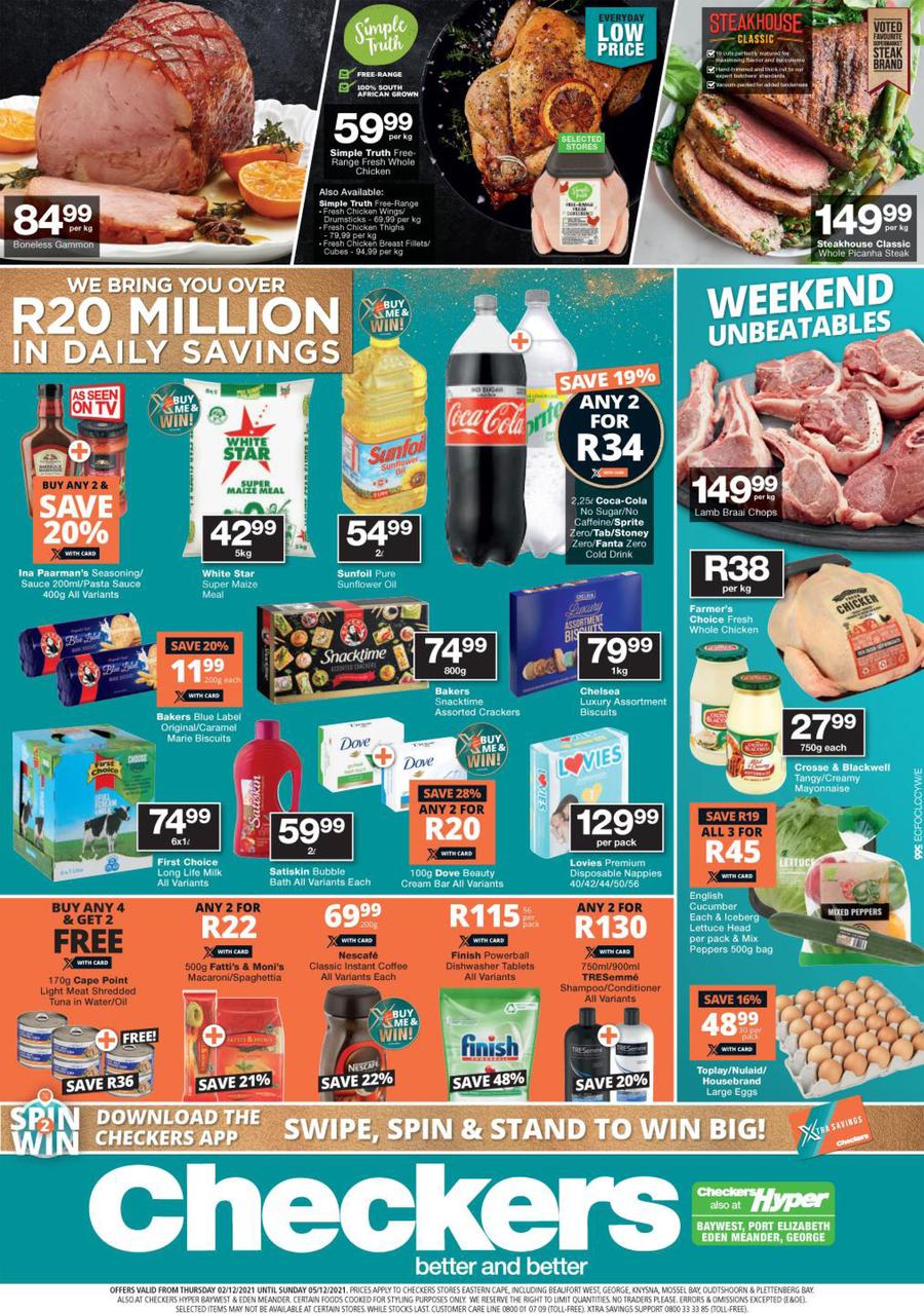 Checkers Eastern Cape : Weekend Savings (02 December - 05 December 2021 ...