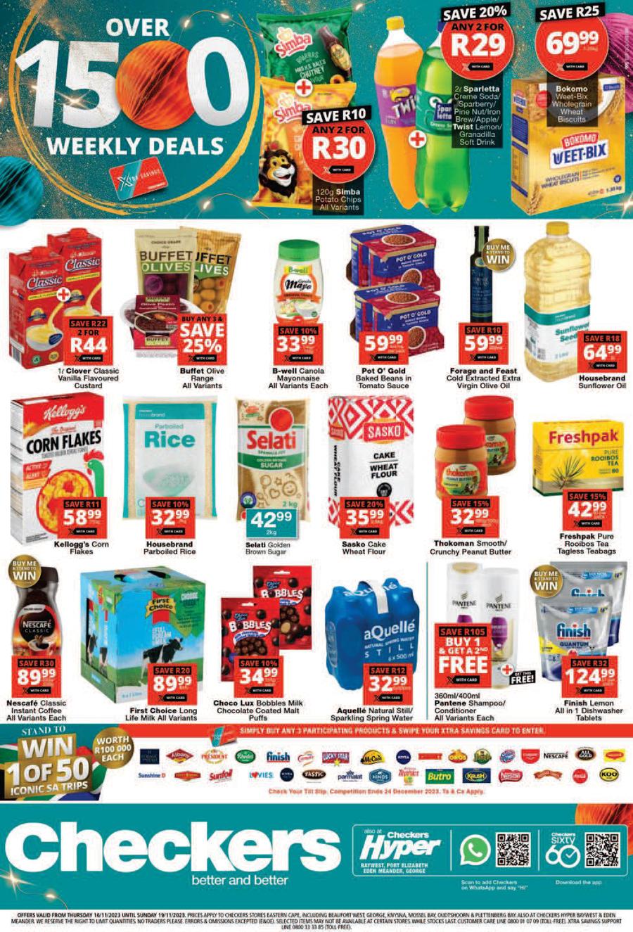 Checkers Eastern Cape : Over 1500 Weekly Deals (16 November - 19 ...