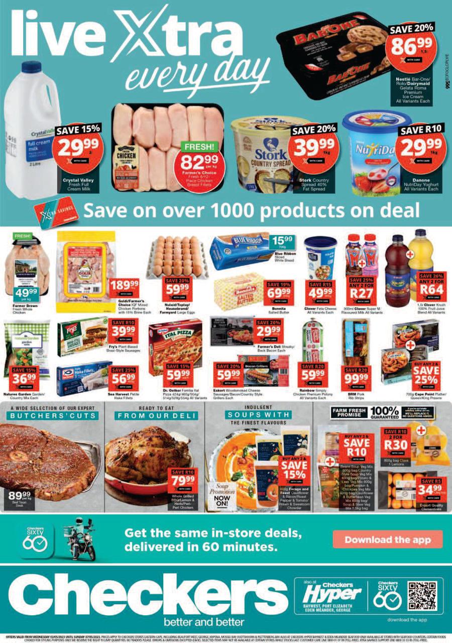 Checkers Eastern Cape : Live Xtra Everyday (3 May - 7 May 2023) — m ...