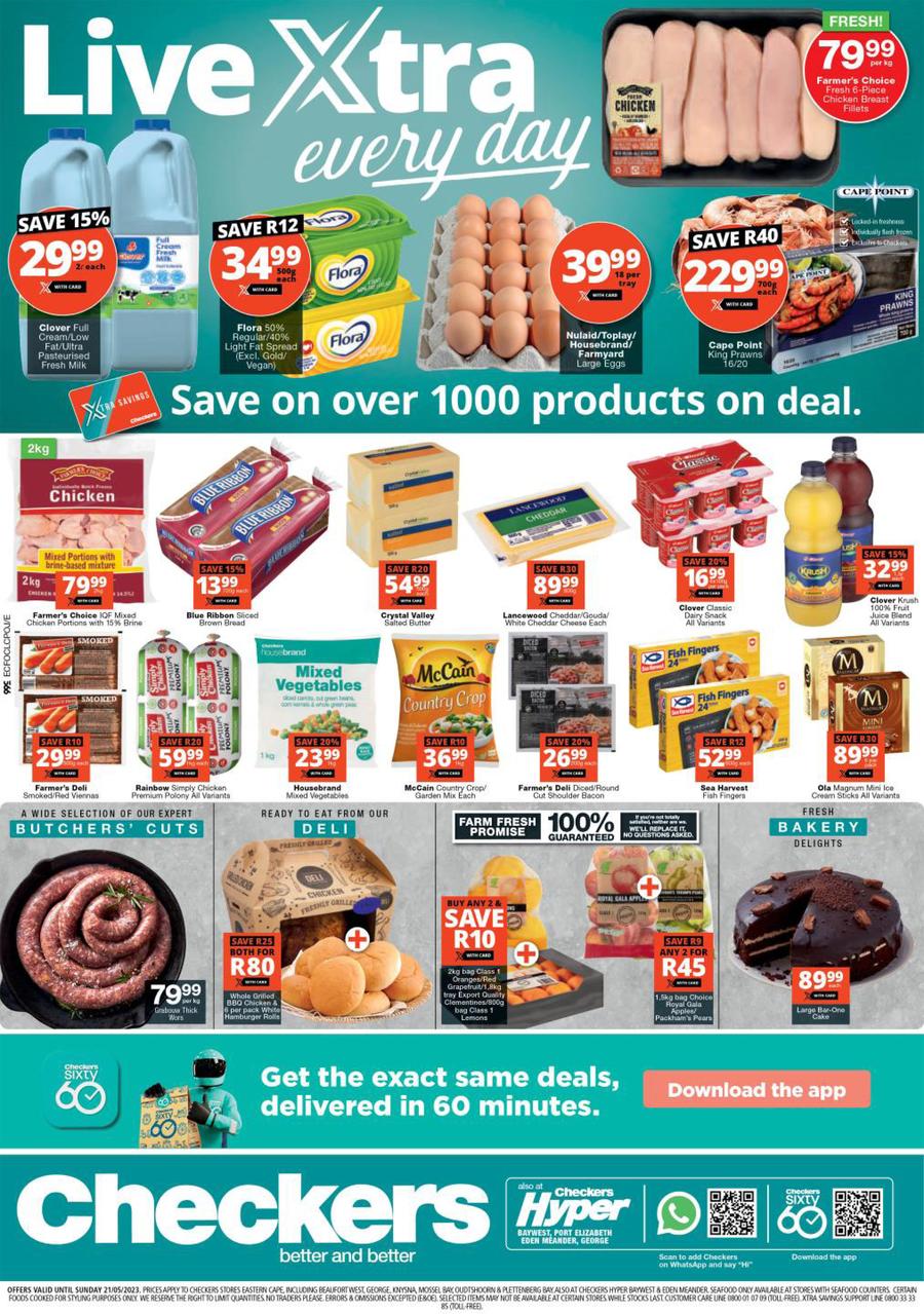 Checkers Eastern Cape : Live Xtra Everyday! (18 May - 21 May 2023) — m ...