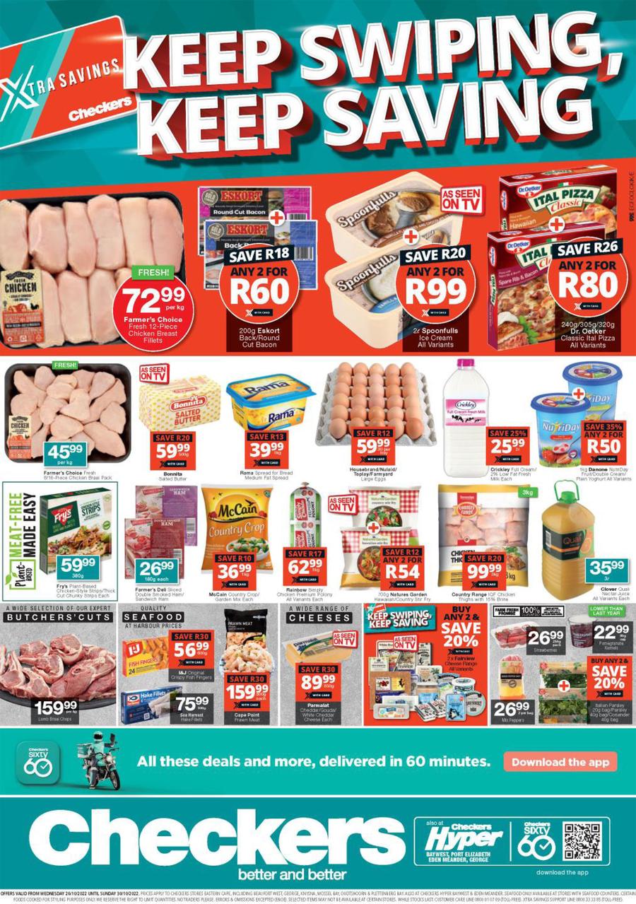 Checkers Eastern Cape : Xtra Savings (26 October - 30 October 2022) — m ...