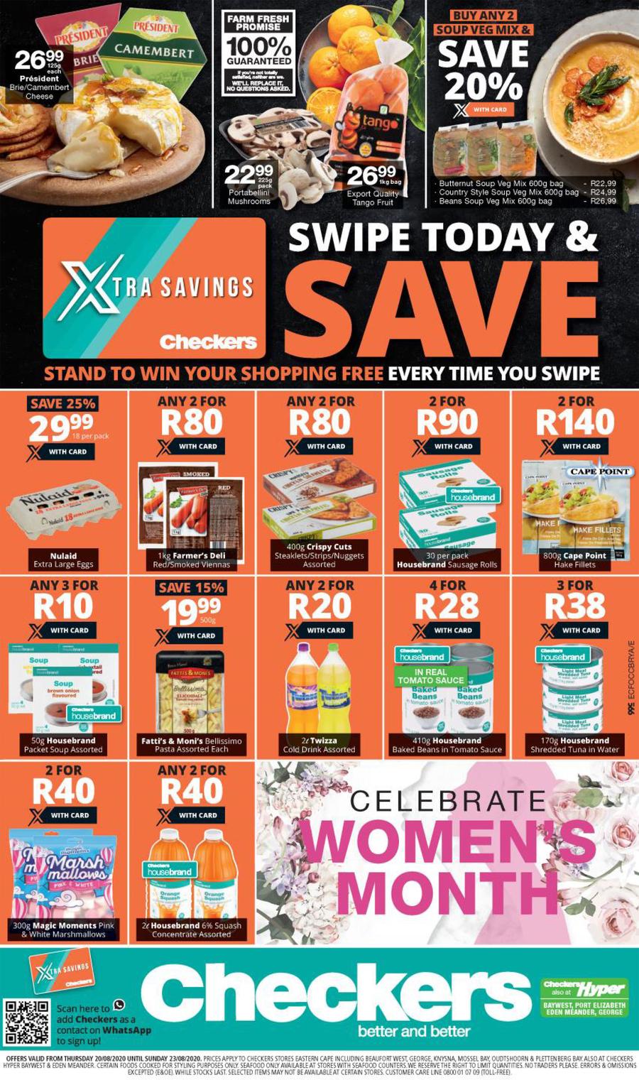 Checkers Eastern Cape : Xtra Savings Specials (20 August - 23 August ...