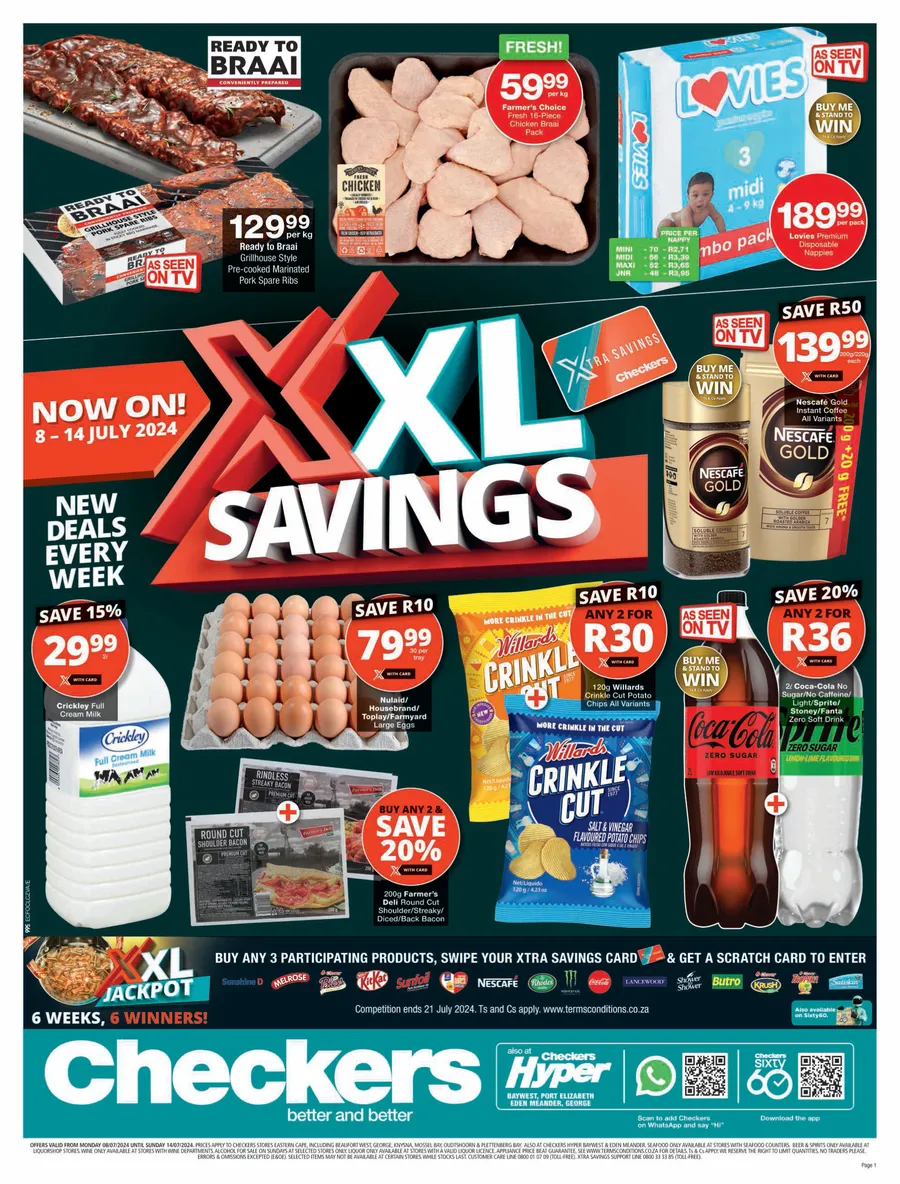 Checkers Eastern Cape : XXL Savings (8 July - 14 July 2024) — m.guzzle ...