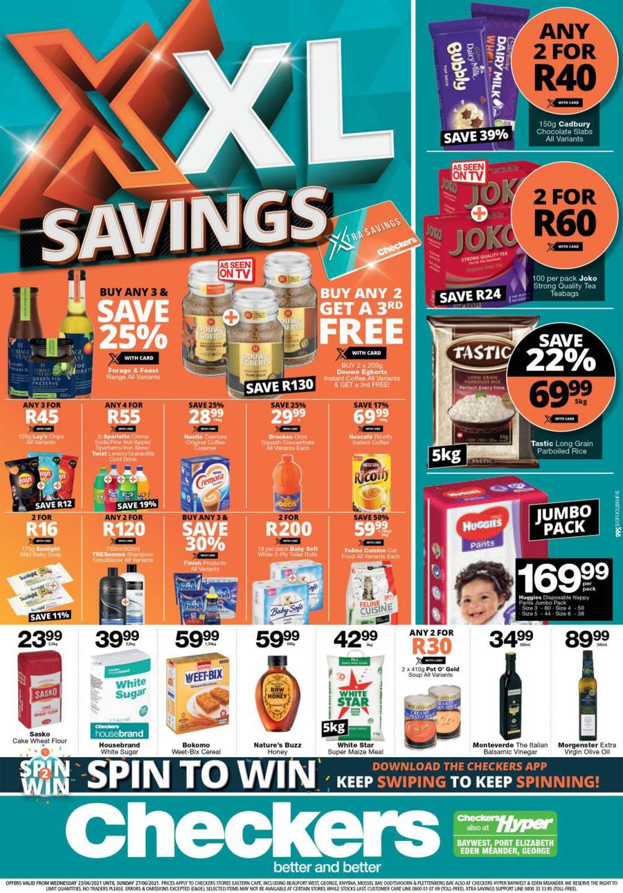 Checkers Eastern Cape : XXL Savings (23 June - 27 June 2021) — m.guzzle ...