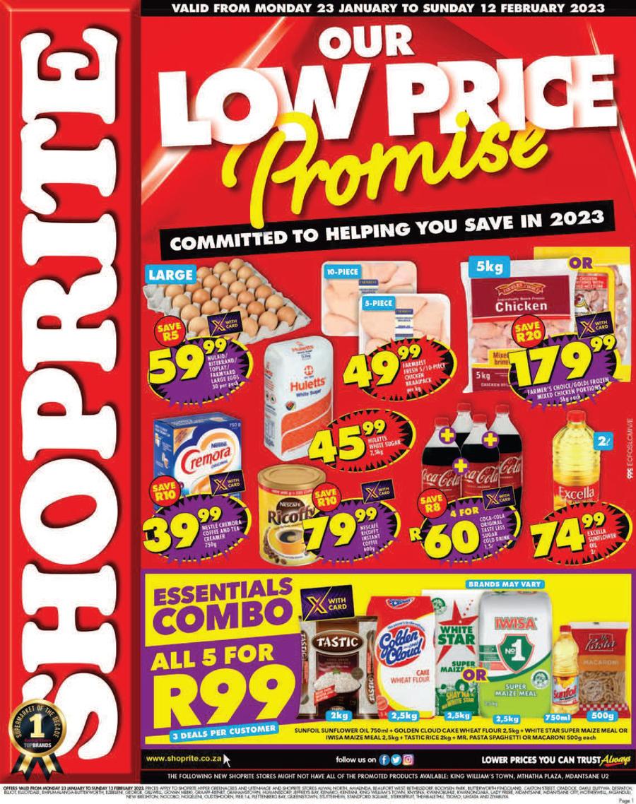 Shoprite Eastern Cape : Our Low Price Promise (23 January - 12 February ...