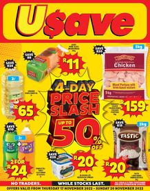 Usave Eastern Cape : 4-Day Price Slash (17 November - 20 November 2022 ...