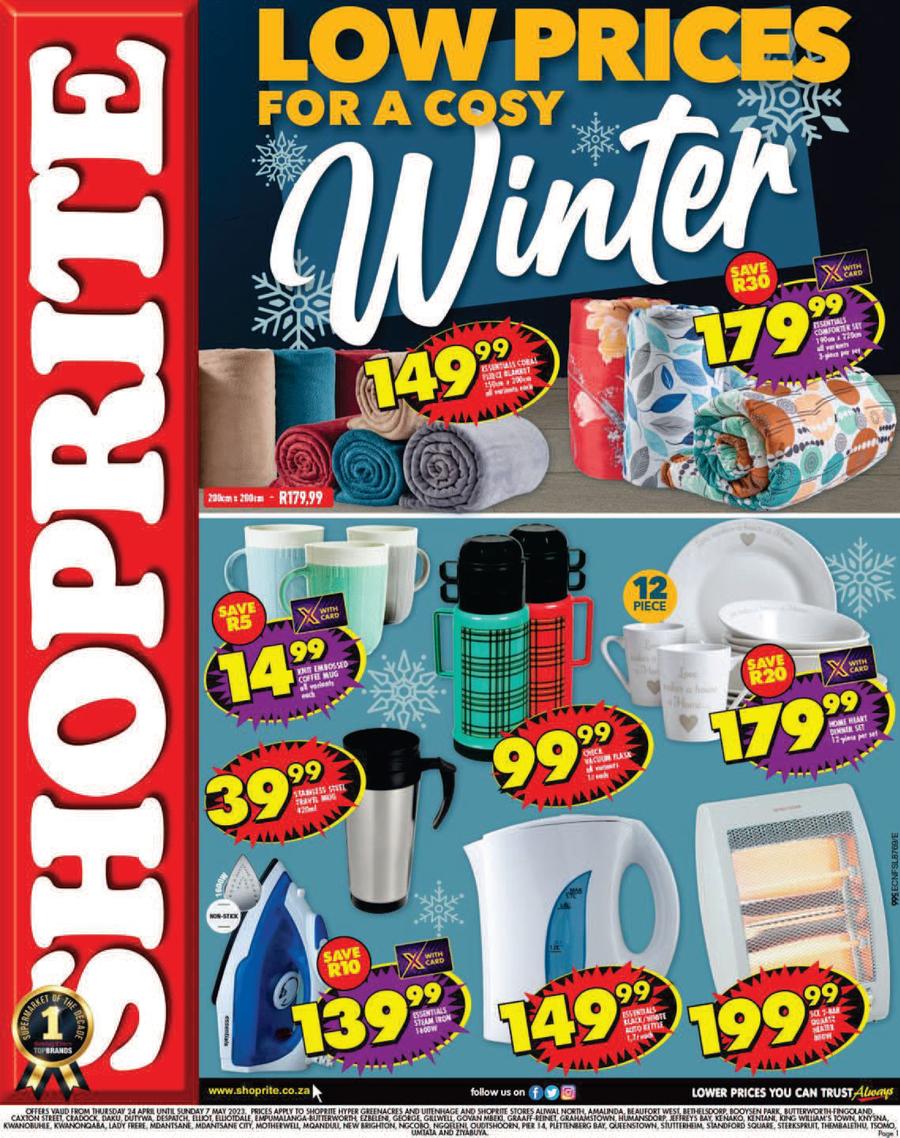 Shoprite Eastern Cape : Low Prices For A Cosy Winter (24 April -7 May ...