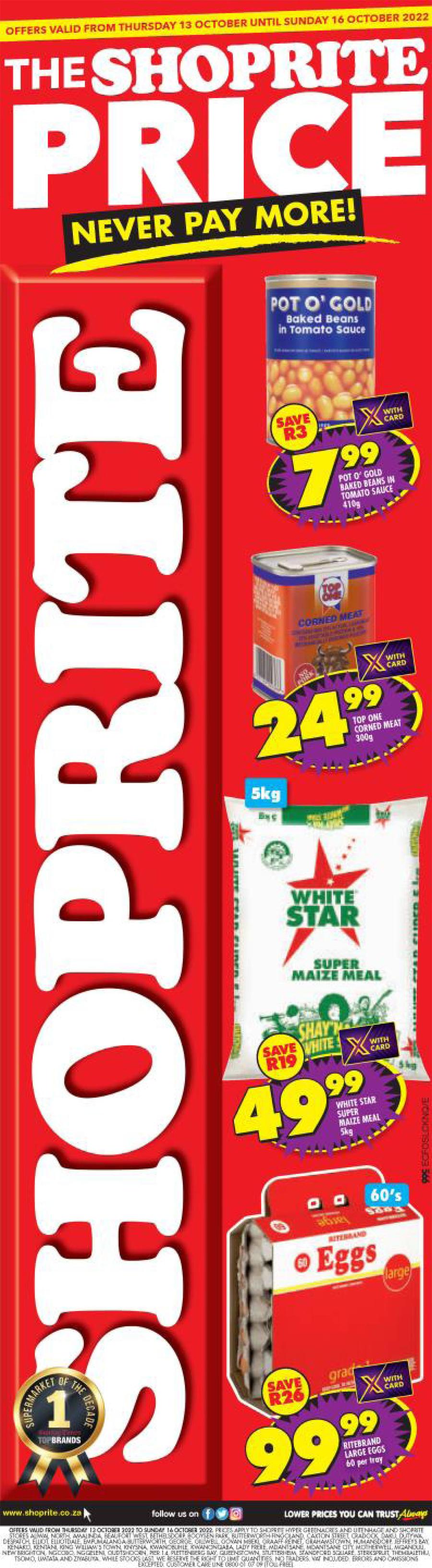 Shoprite Eastern Cape : The Shoprite Price (13 October - 16 October ...