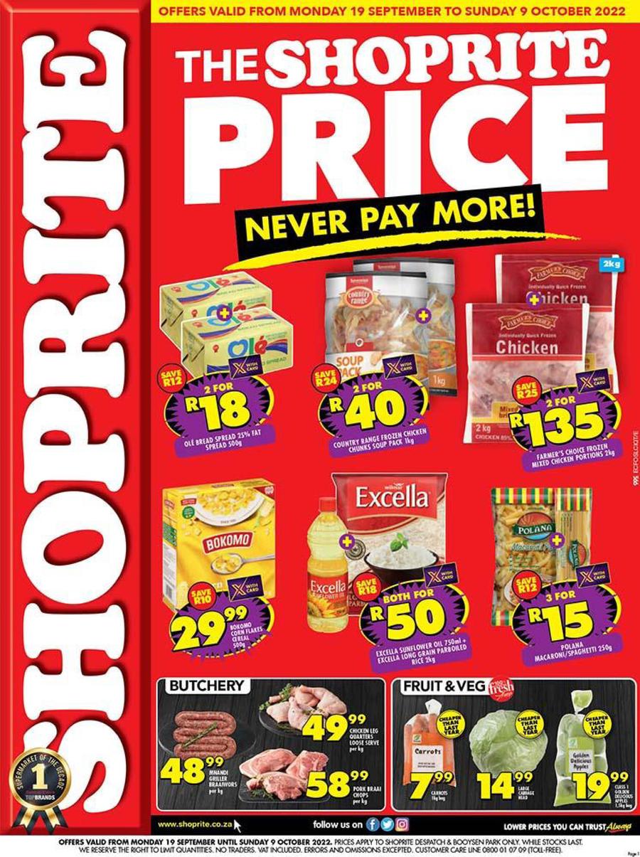 Shoprite Despatch & Booysen Park : Xtra Savings (19 September - 9 ...