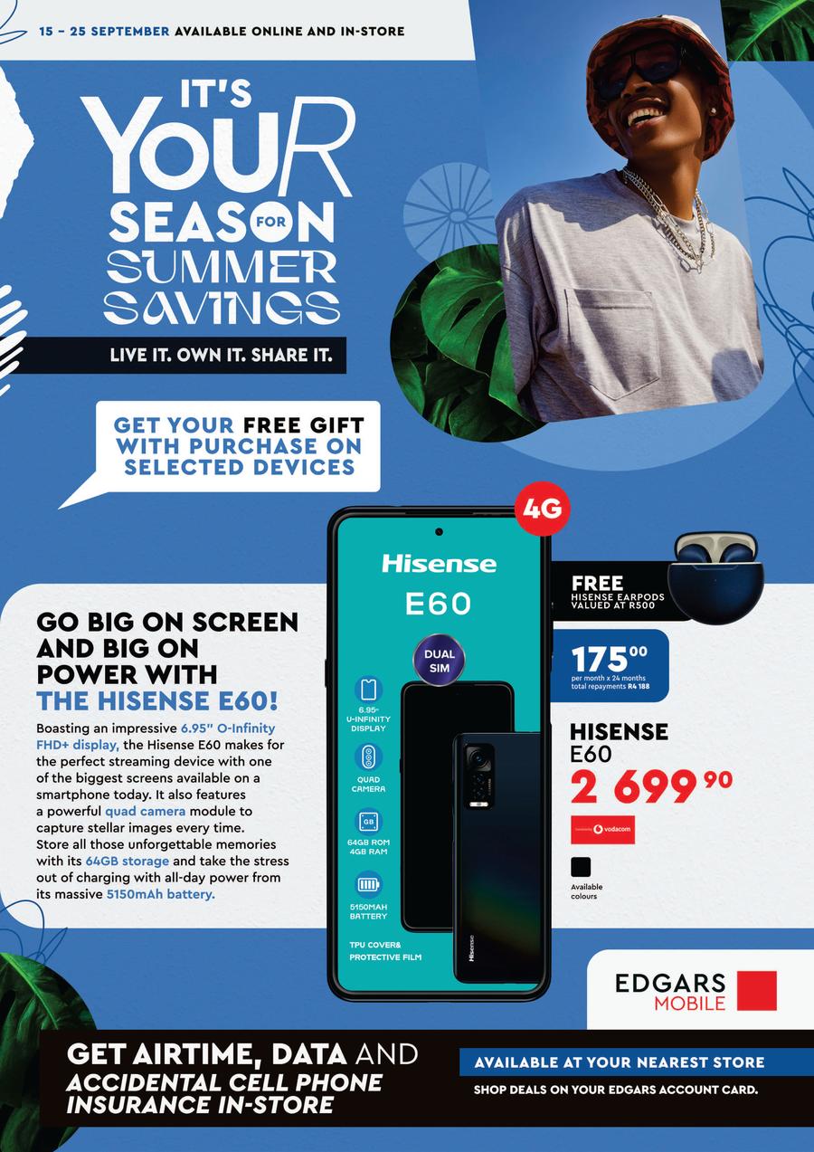 Edgars Cellular : It's Your Season For Summer Savings (15 September ...