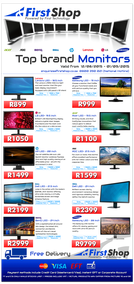 First Shop : Top Brand Monitors (12 Aug - 1 Sep 2015) — www.guzzle.co.za