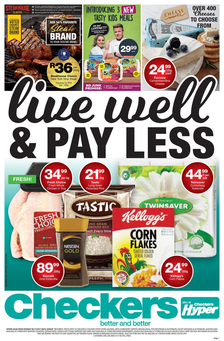 Checkers Gauteng : Live Well & Pay less (06 Nov - 19 Nov 2017) — m ...