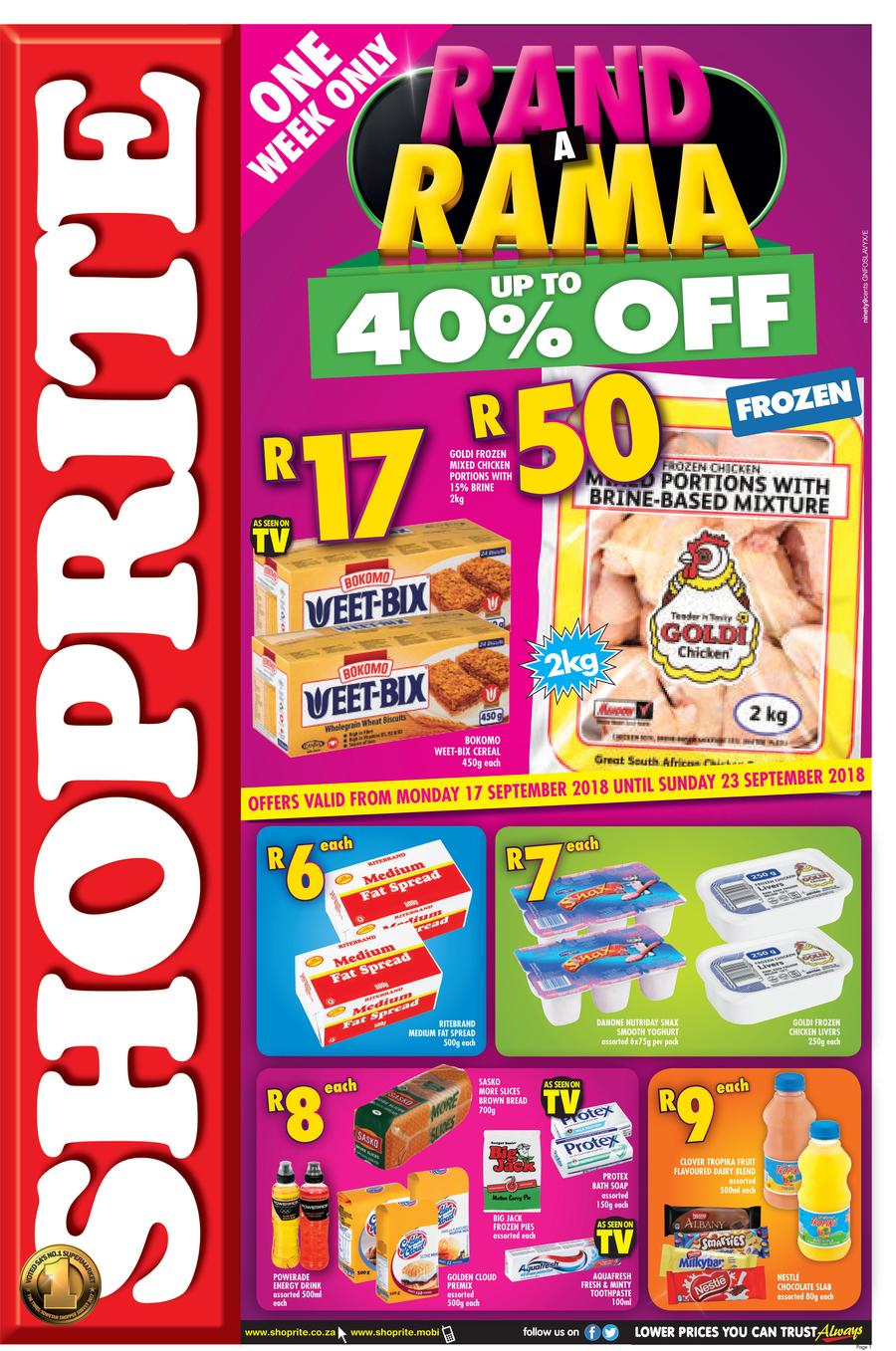 Shoprite Gauteng, Limpopo, Mpumalanga & North West : Rand a Rama ...