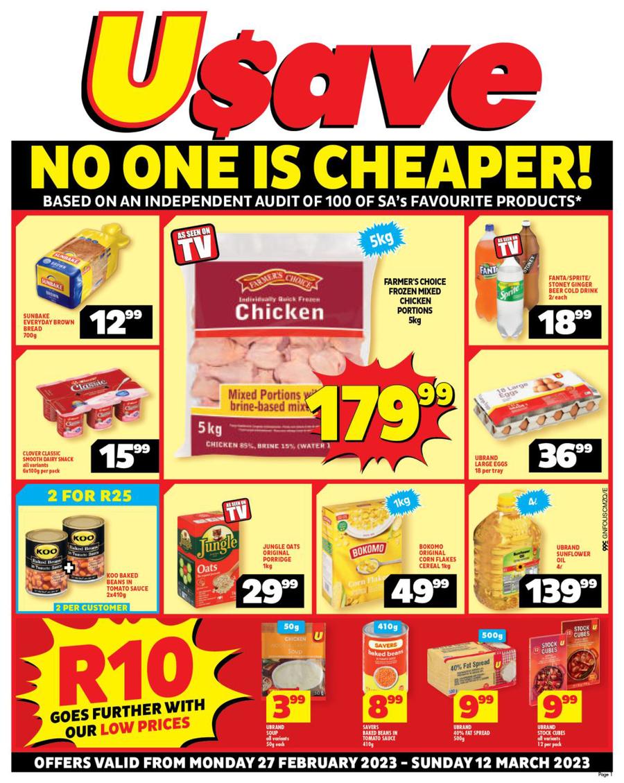 Usave Gauteng, Mpumalanga, Limpopo & North West (27 February - 12 March ...