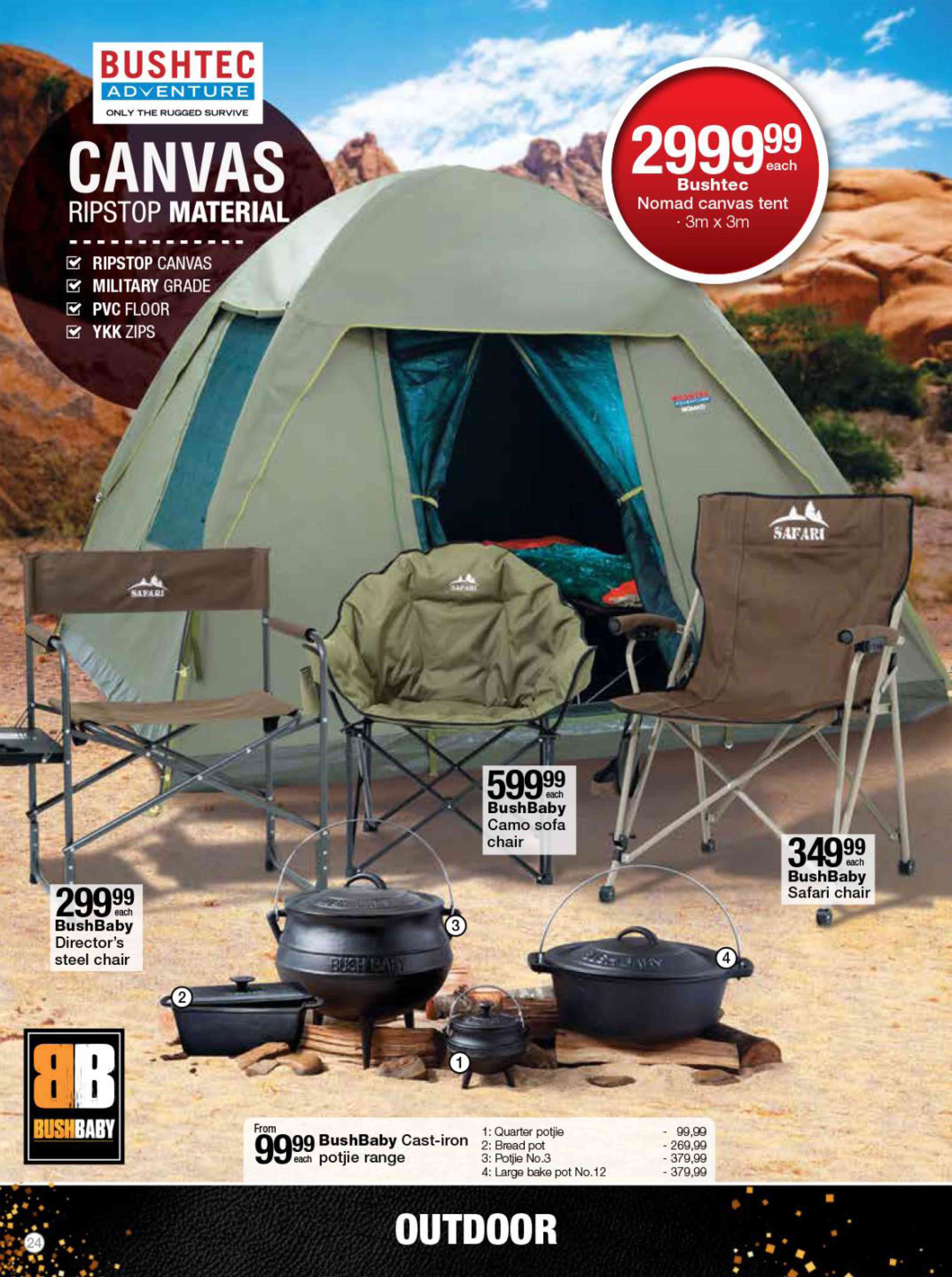 Special Bushtec Nomad Canvas Tent 3 x 3m — www.guzzle.co.za