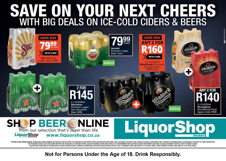 Checkers Liquor : Save On Your Next Cheers (30 September - 7 October ...