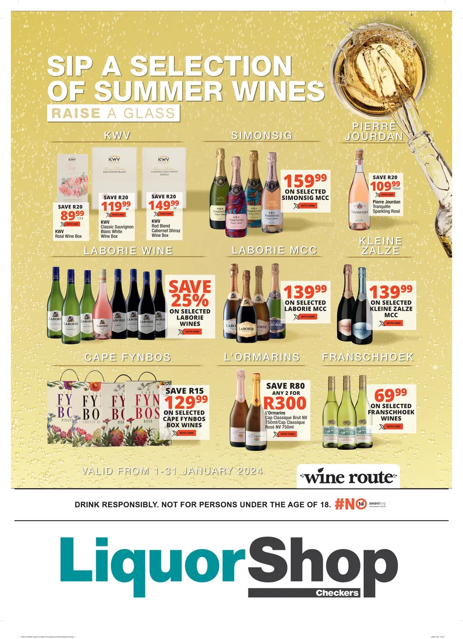 Checkers Liquor : Sip A Selection Of Summer Wines (1 January - 31 ...