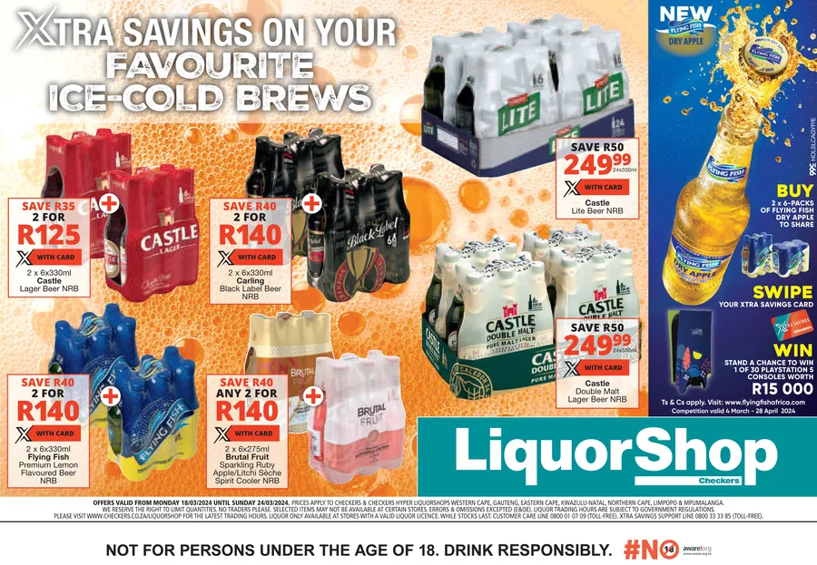 Checkers Liquor : Xtra Savings On Your Favourite Ice-Cold Brews (18 ...