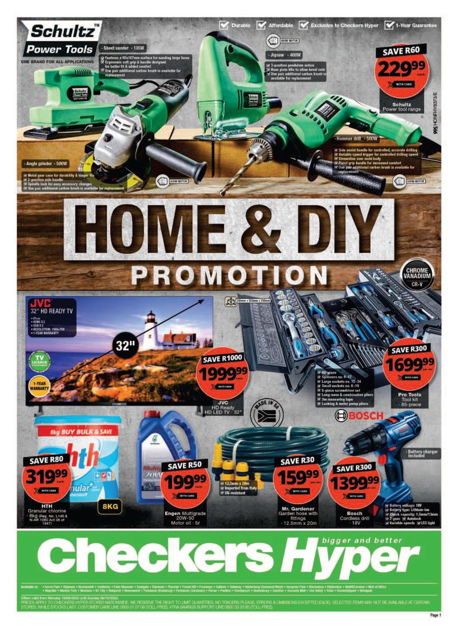 Checkers Hyper : Home & DIY (19 September - 9 October 2022) — m.guzzle ...