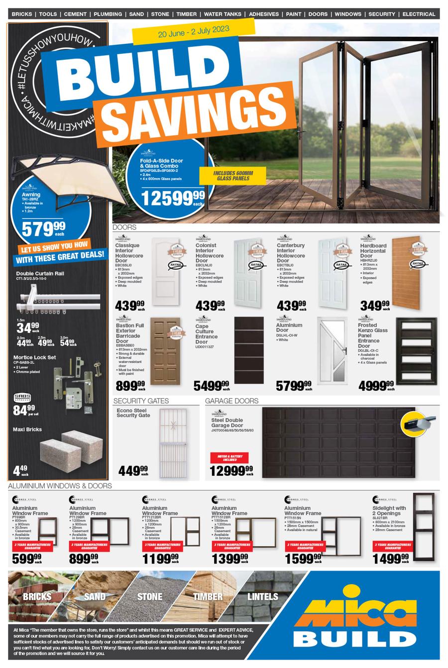 Mica North West : Build Savings (20 June - 02 July 2023) — m.guzzle.co.za