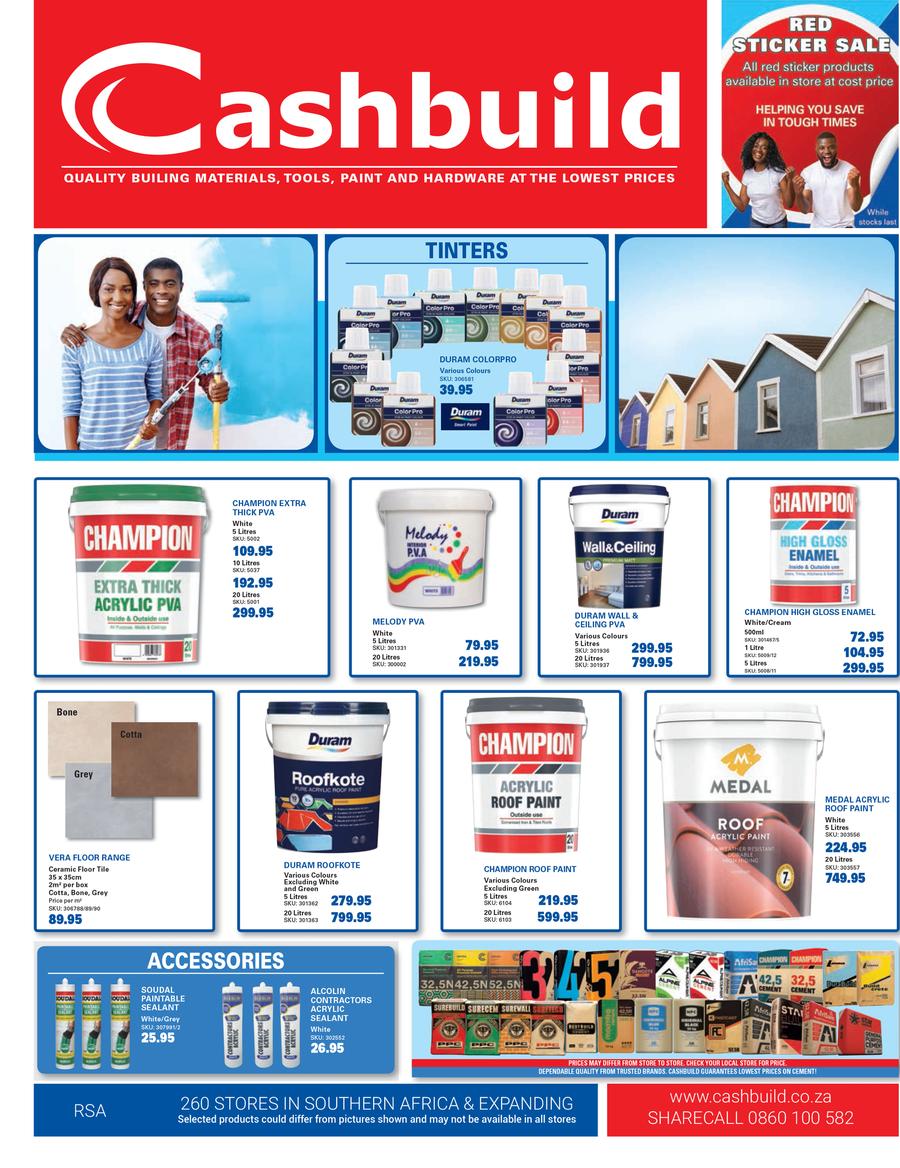 Cashbuild : Red Sticker Sale (24 August 2020 - While Stocks Last ) — m ...