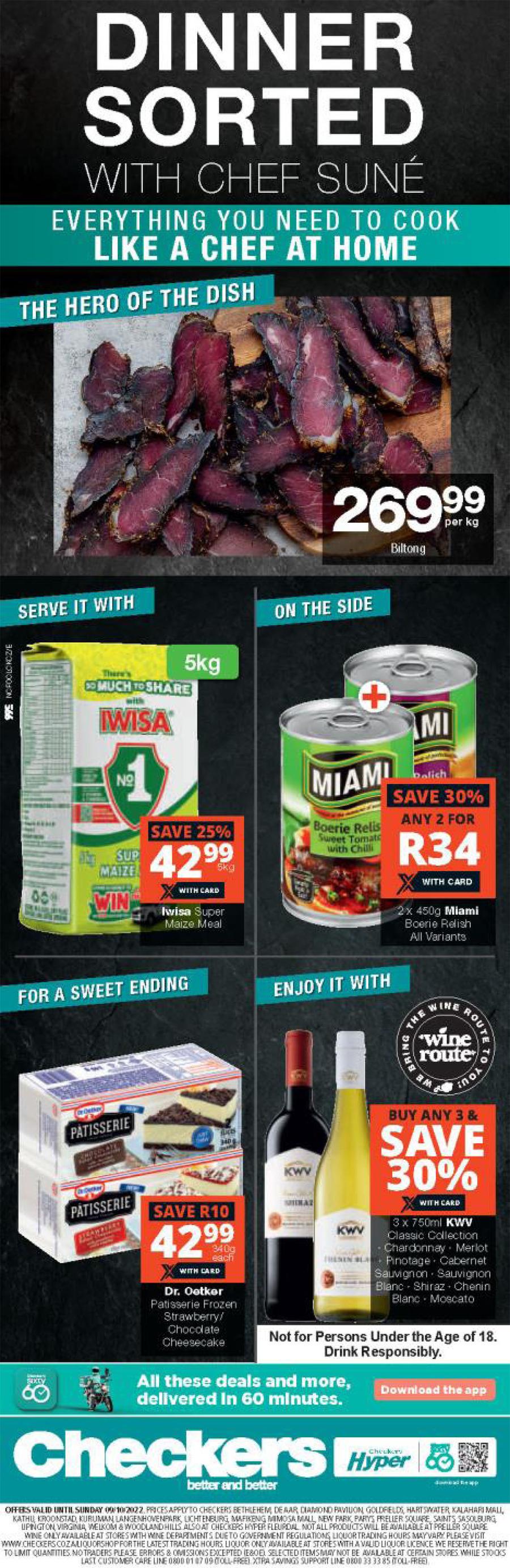 Checkers Northern Cape : Dinner Sorted (6 October - 9 October 2022) — m ...