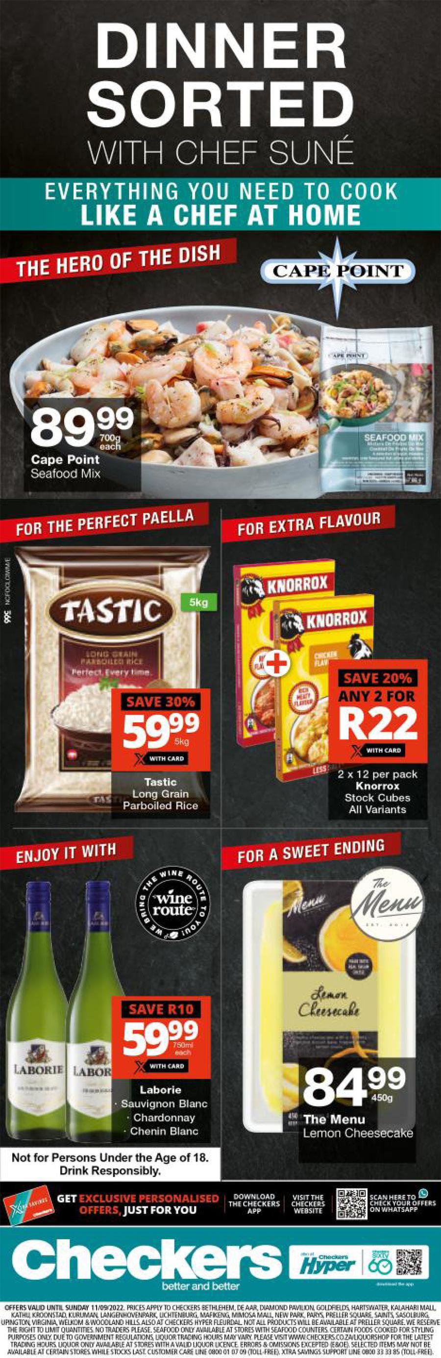 Checkers Northern Cape : Dinner Sorted (8 September - 11 September 2022 ...
