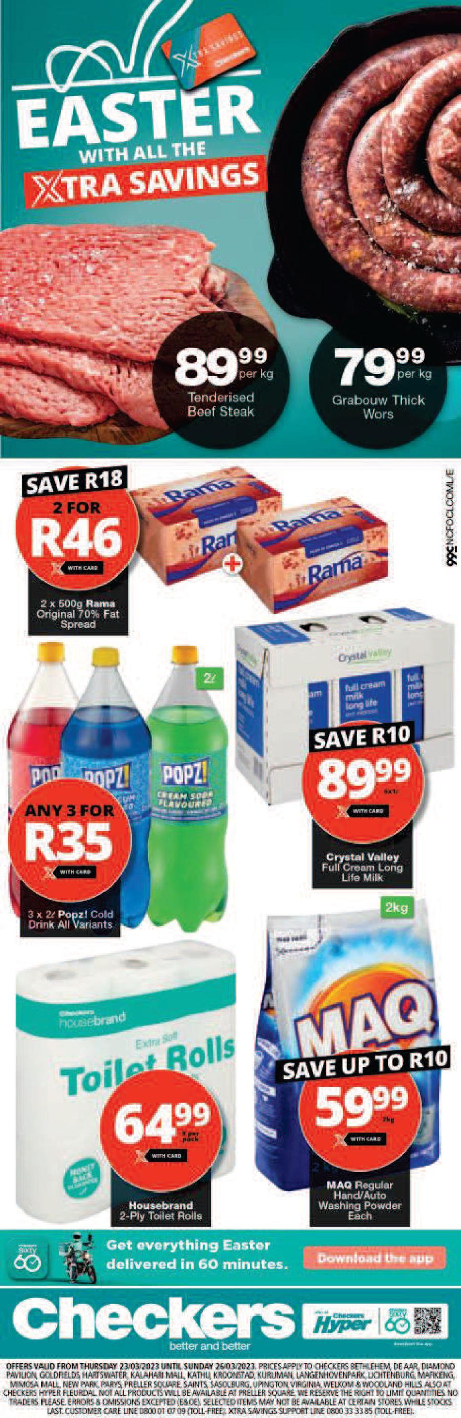 Checkers Northern Cape : Easter Savings (23 March - 26 March 2023) — m ...
