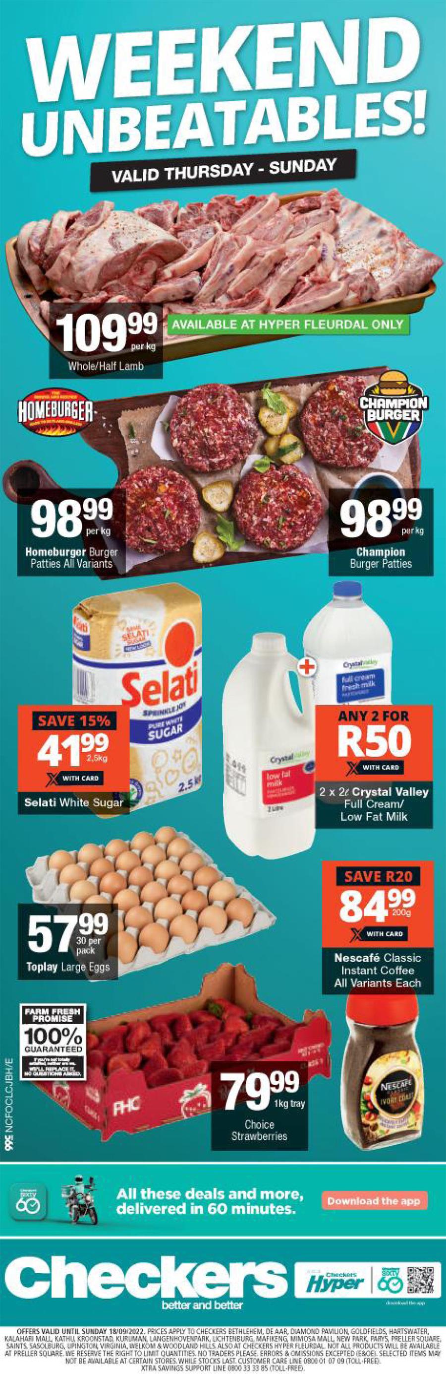 Checkers Northern Cape : Weekend Unbeatables (15 September - 18 ...