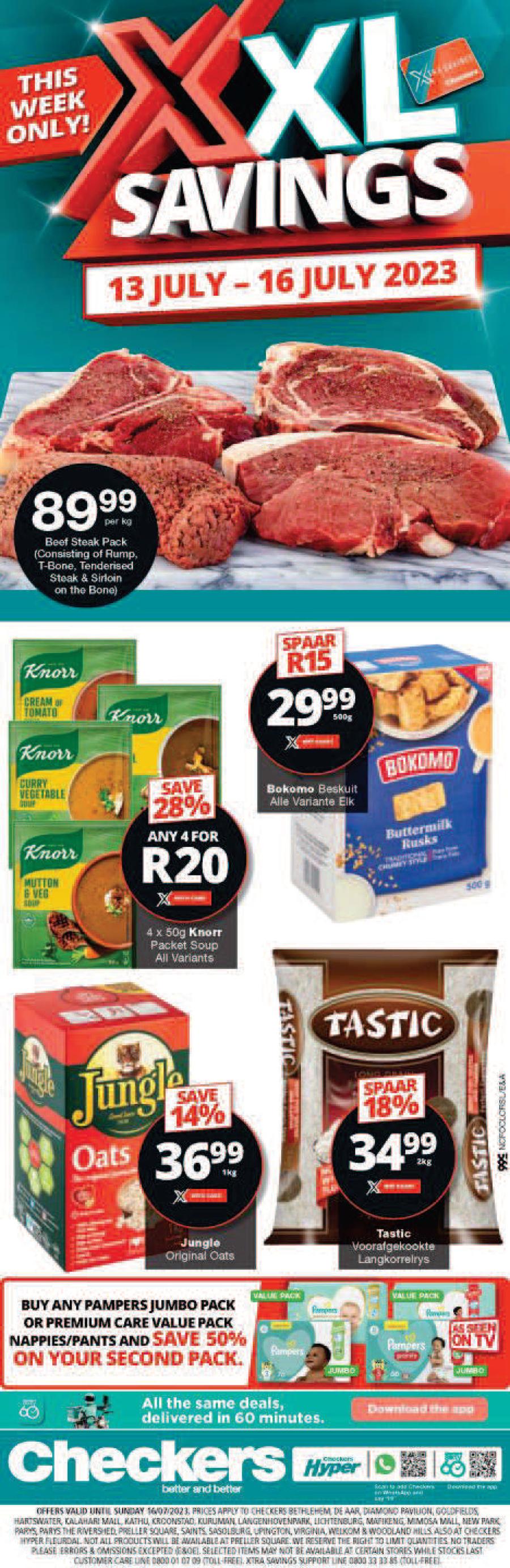 Checkers Northern Cape : XXL Savings (13 July - 16 July 2023) — m ...
