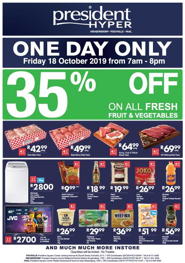 President Hyper : One Day Only (18 Oct 2019 Only!) — m.guzzle.co.za