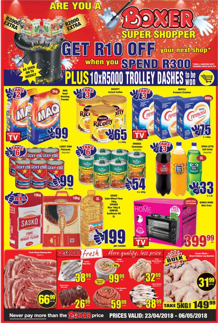 Boxer Super Store : Super Shopper (23 Apr - 06 May 2018) — m.guzzle.co.za