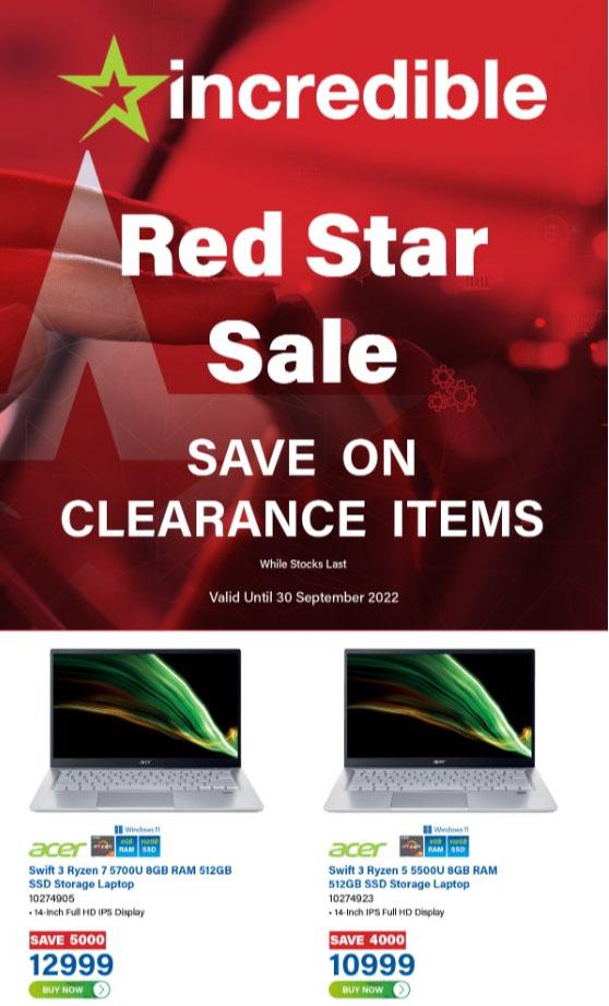 Incredible Connection : Red Star Sale (16 September - 30 September 2022 ...
