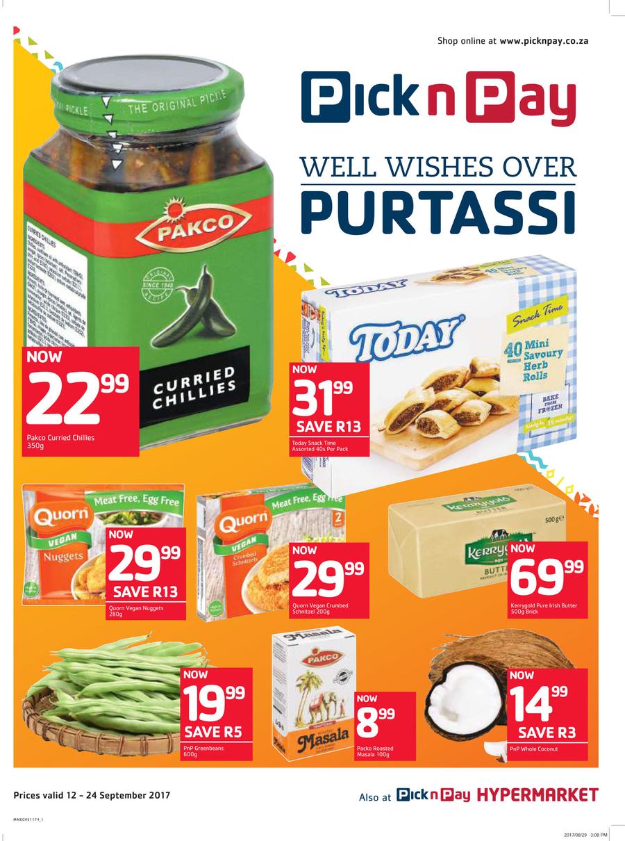 Pick n Pay Easter Cape : Well Wishs Over Purtassi (12 Sep - 24 Sep 2017 ...