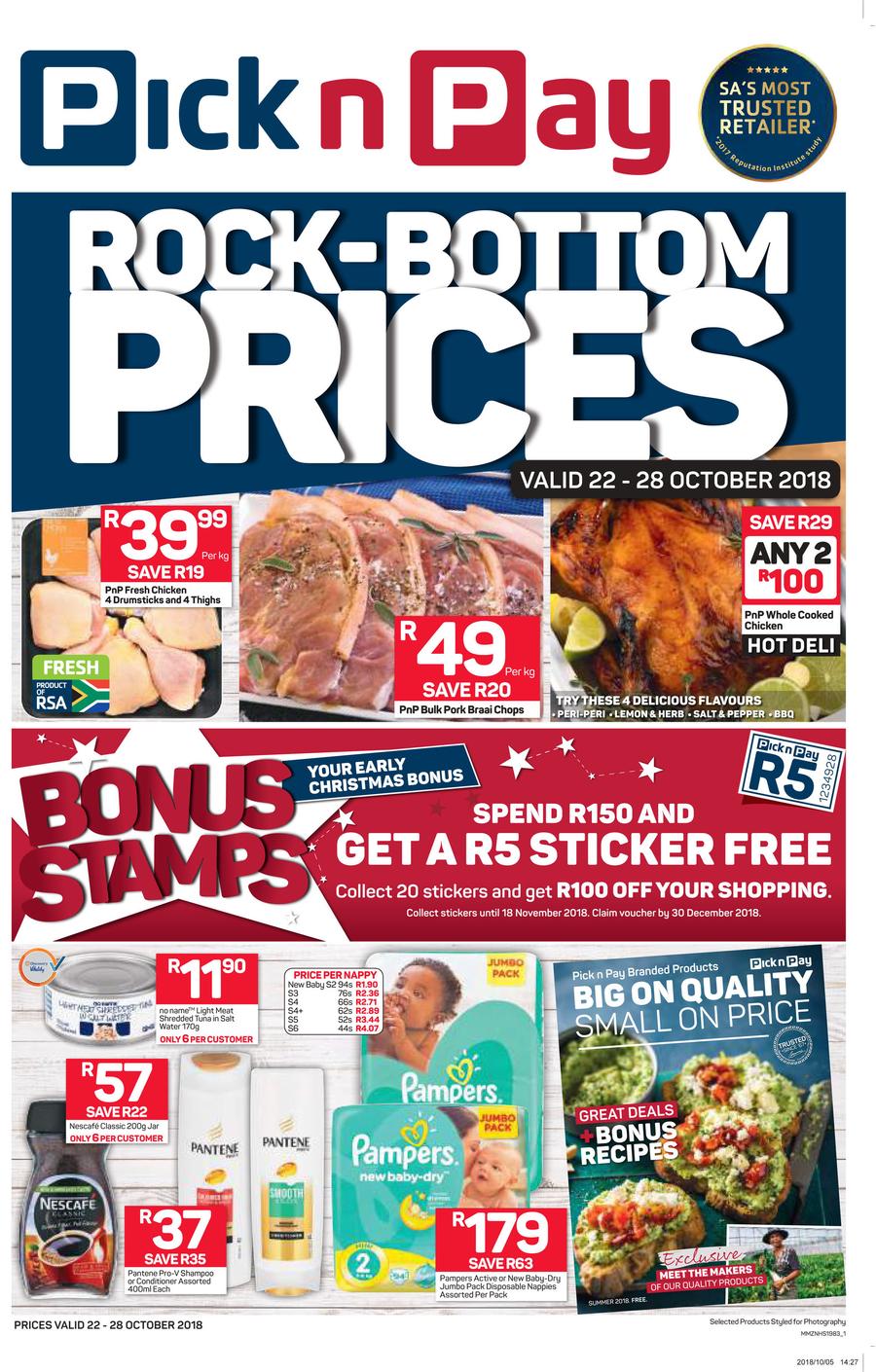 Pick n Pay KZN : Rock-Bottom Prices (22 Oct - 28 Oct 2018) — m.guzzle.co.za