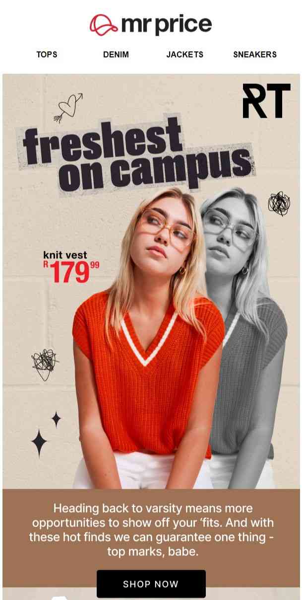 Mr Price : Freshest On Campus (Request Valid Date From Retailer) — www.guzzle.co.za